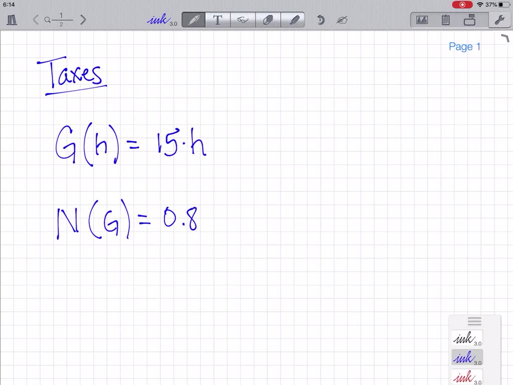 SOLVED:Taxes Suppose that you work for 15 per hour. Write a function ...