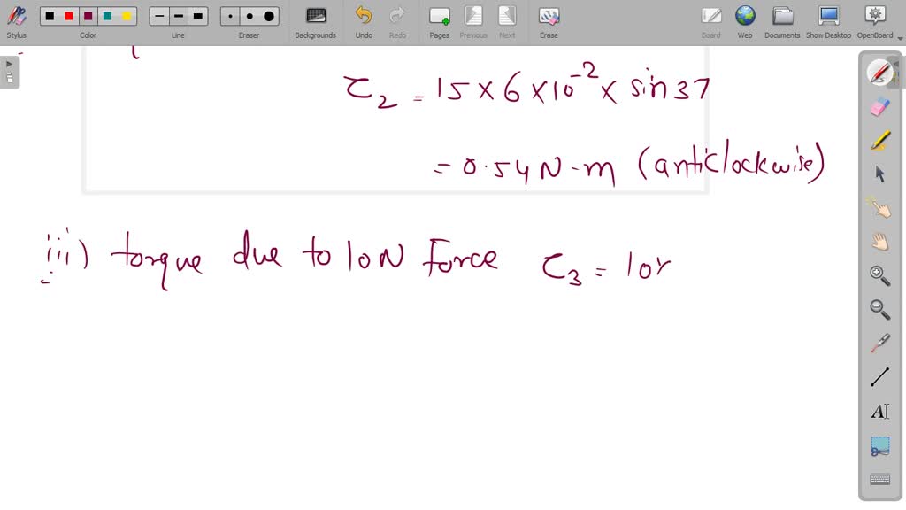 SOLVED:Calculate the total torque acting on the body shown in figure ...