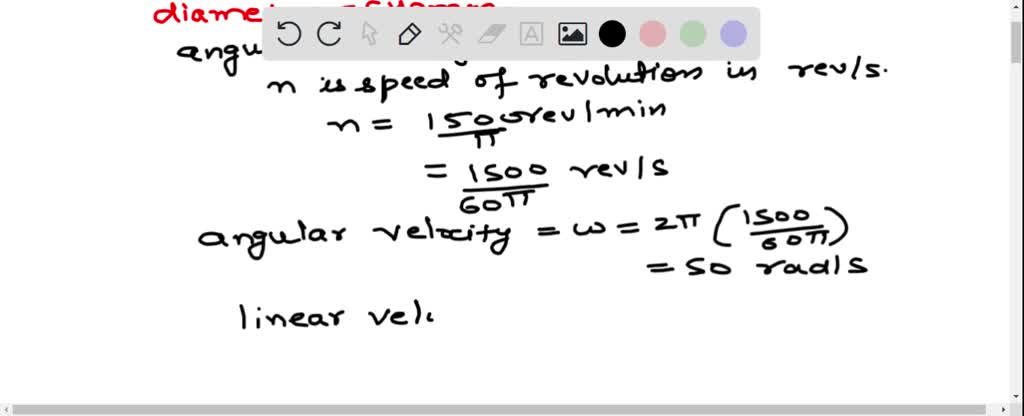 SOLVED:A wheel of diameter 540 mm is rotating at (1500)/(π) rev/min. Calculate the angular ...