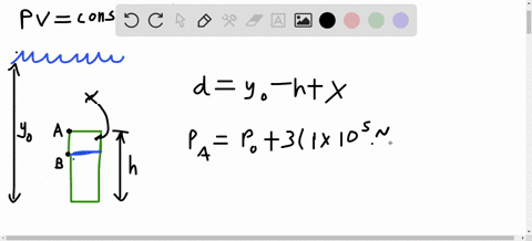 SOLVED:Diving bell A cylindrical diving bell, open at the bottom and ...