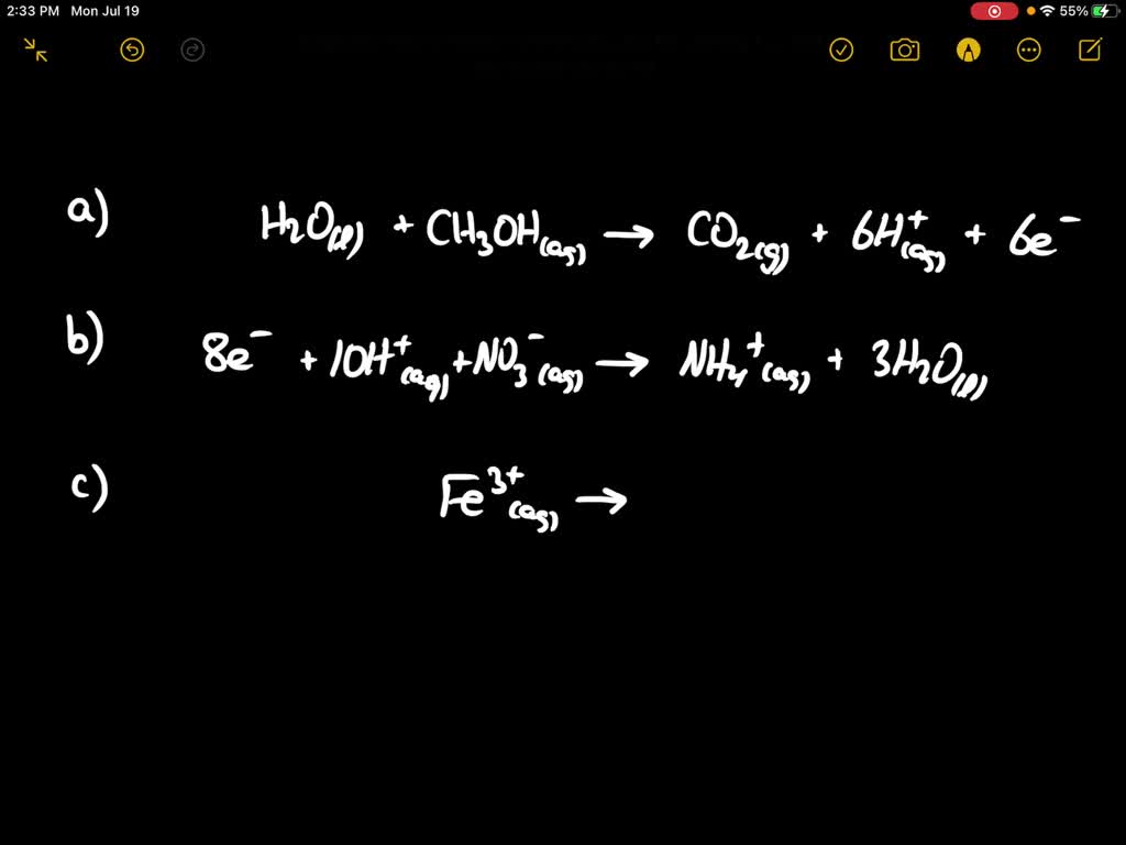 SOLVED:Balance the half-equations in Question 44. Balance (a) and (b ...