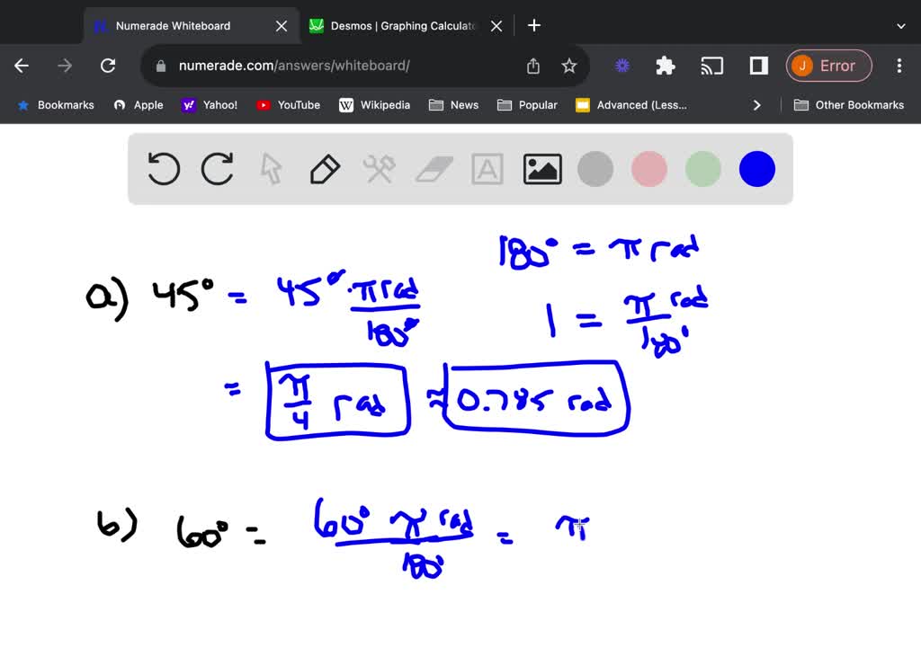 SOLVED: Angular Conversions II. The following angles are given in ...