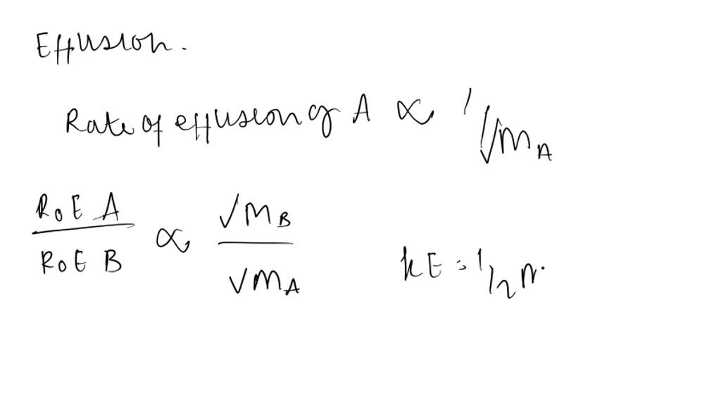 SOLVED Starting With The Definition Of Rate Of Effusion And Graham s 