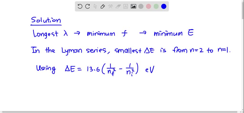 SOLVED:The hydrogen spectrum has a series of lines called the Lyman ...