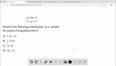 Sat practice test # 5 | Numerade
