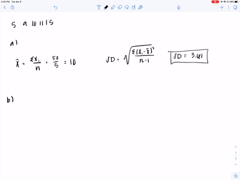 SOLVED:In this problem, we explore the effect on the standard deviation ...