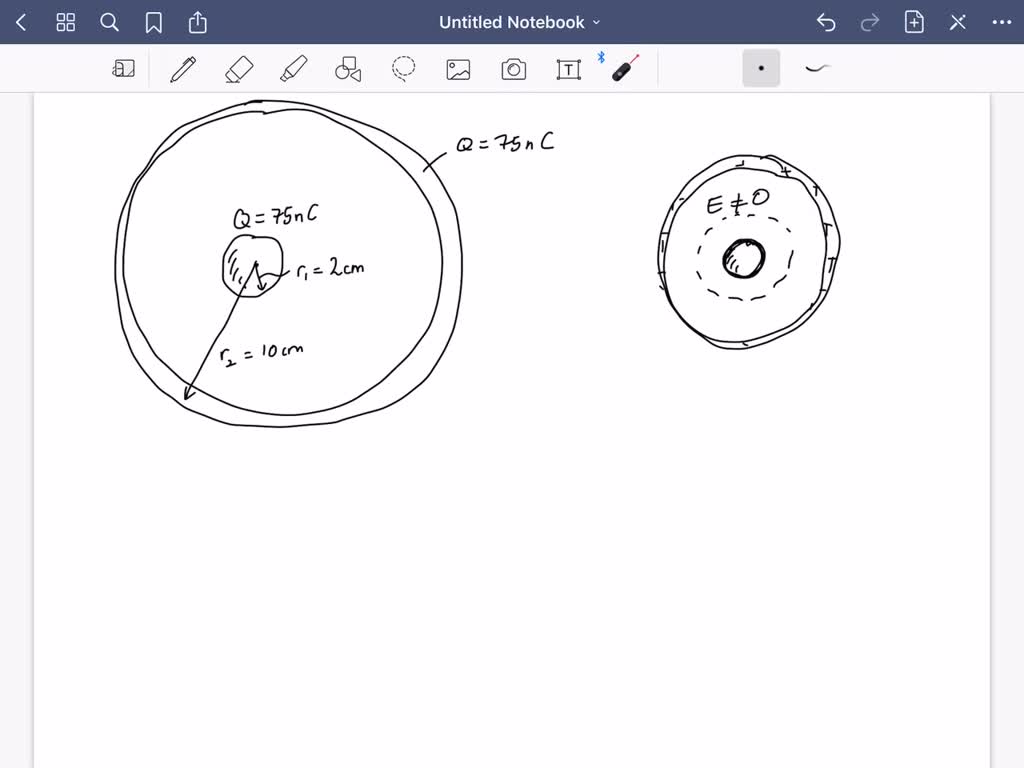 SOLVED:A 2.0 -cm-radius metal sphere carries 75 nC and is surrounded by ...