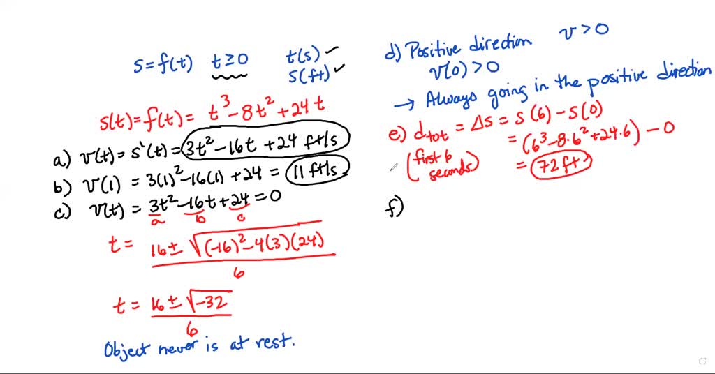 A particle moves according to a law of motion s=f(t) t ⩾0, where t is ...
