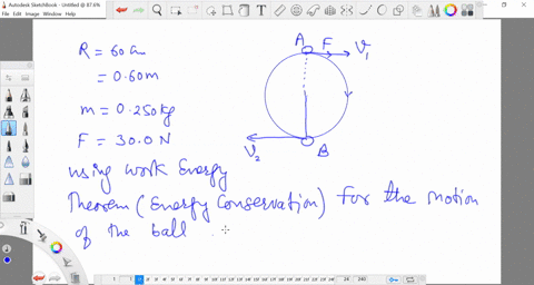SOLVED: In her hand a softball pitcher swings a ball of mass 0.250 kg ...