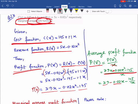 ⏩SOLVED:Find the indicated function if cost and revenue are given by ...