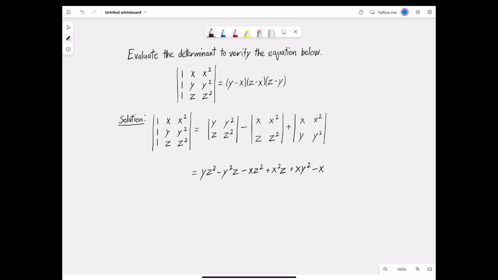 SOLVED:Simplify the determinant | 1 z z+1 z+1 1 z z z+1 1 | Hence prove ...