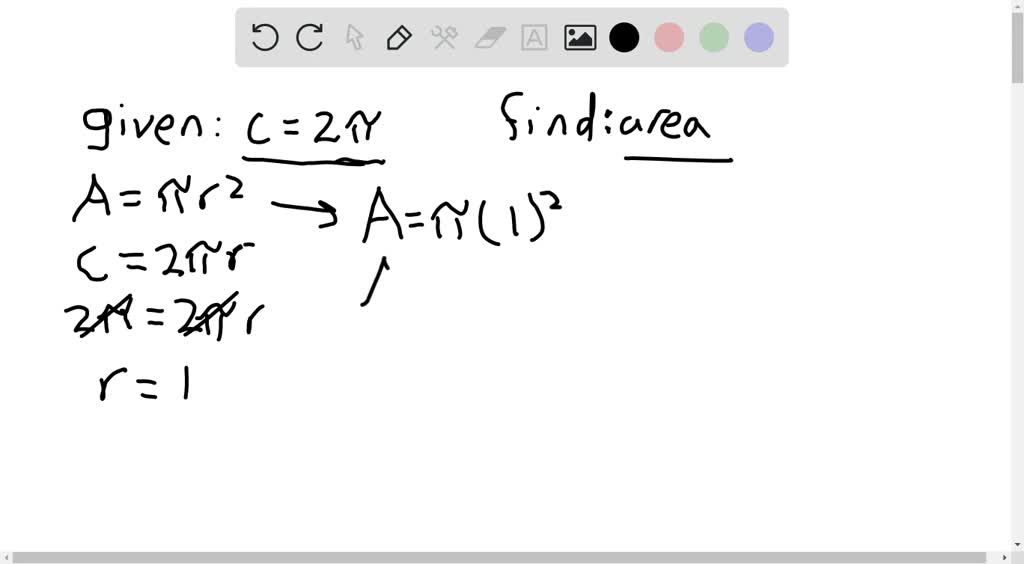 SOLVED:Find the missing measurements for each circle. Give your answers in terms of π. a. The ...
