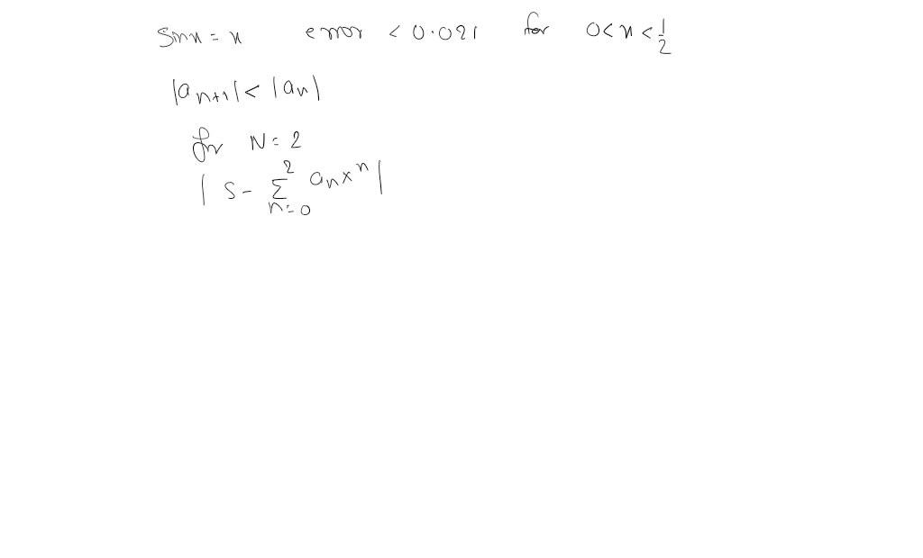 Compare the number of terms of the Taylor series needed to compute sin ...