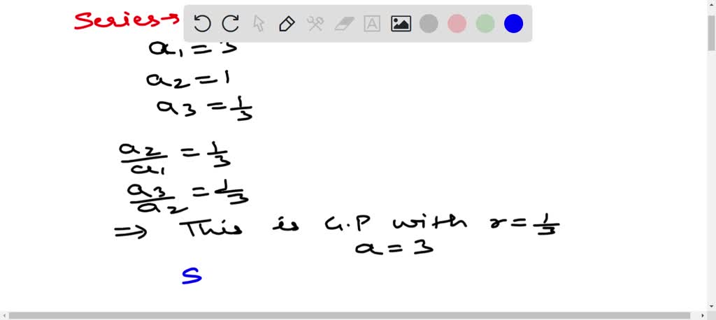 SOLVED:Find the sum to infinity of the series 3,1, (1)/(3),