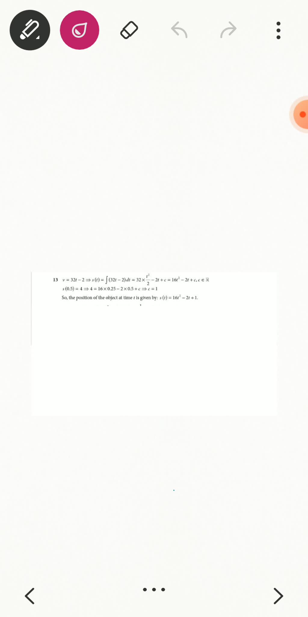 Solved The Velocity And Initial Position Of An Object Moving Along A