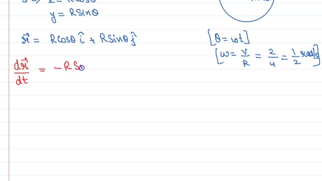 ⏩SOLVED:Λparticle moves in a circle of radius R-(21)/(22) with… | Numerade