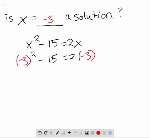 ⏩SOLVED:Check to see if the given number is a solution for the given… | Numerade