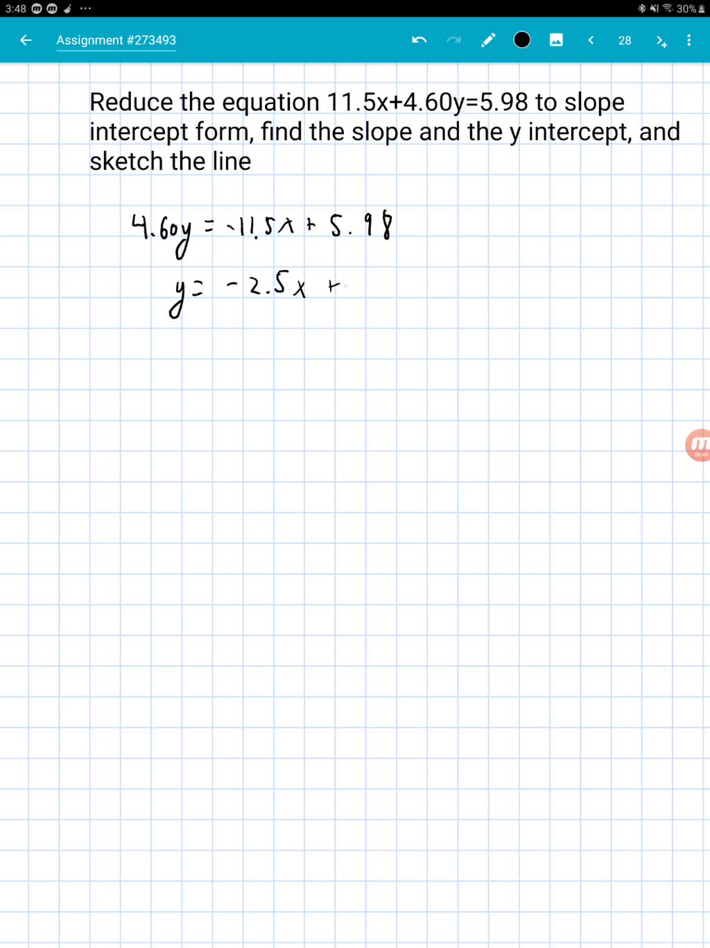 SOLVED Reduce The Equations To Slope intercept Form And Find The Slope