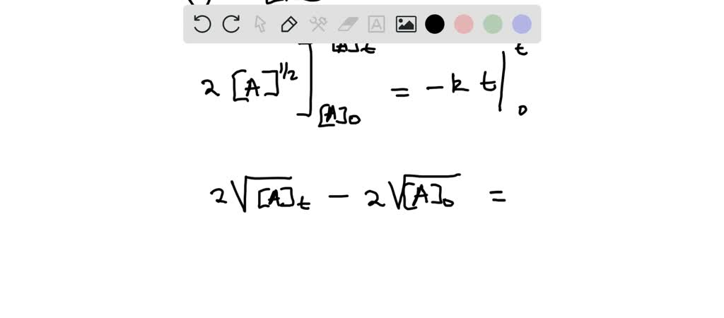 The first-order integrated rate law for a reaction A products is ...