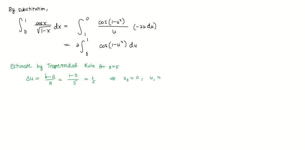 SOLVED:Rewrite the improper integral as a proper integral using the given u-substitution. Then ...