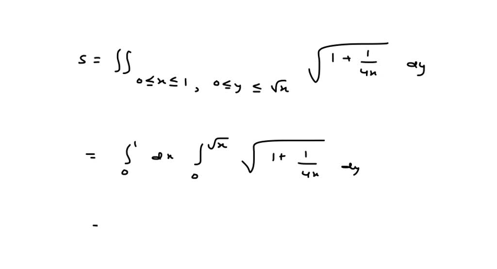 SOLVED:Use double integrals to calculate the areas of the surfaces. The ...