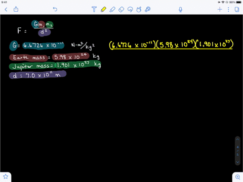 SOLVED:Refer to the formula F=(G m1 m2)/(d^2). This gives the ...