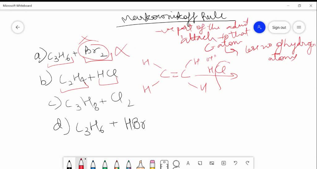 SOLVED:Markownikoff's rule is best applicable to the reaction between ...