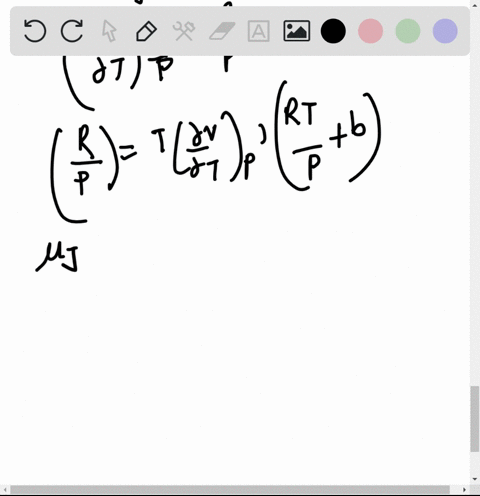 SOLVED: For a gas obeying the equation of state p(v-b)=R T, where b is ...