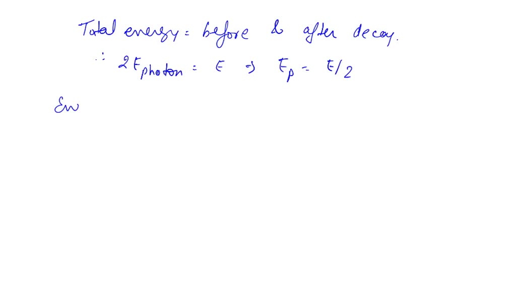 SOLVED:A pi meson (π^0) that is initially at rest decays into two ...