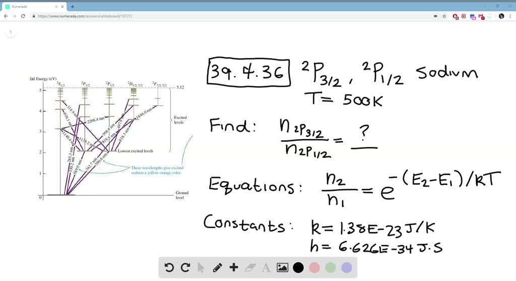 Figure 39.19a shows the energy levels of the sodium atom. The two ...