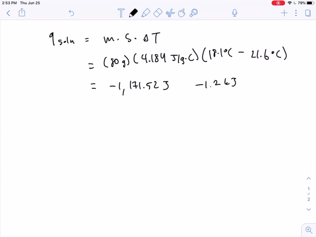 SOLVED:Please calculate the heat of reaction for the following: Mass of NH4NO3, g 4.49 Moles of ...