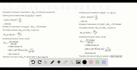 SOLVED:Given the tabulated data, calculate Svap for each of the first four liquids. ( Svap ...