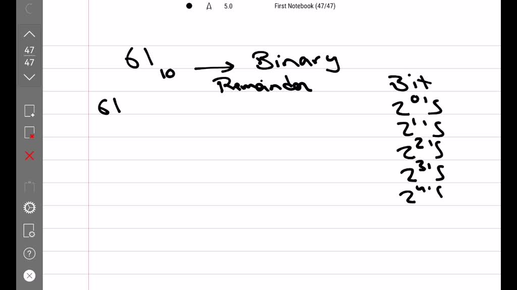 SOLVED Convert The Number 65 To Its Binary Equivalent 