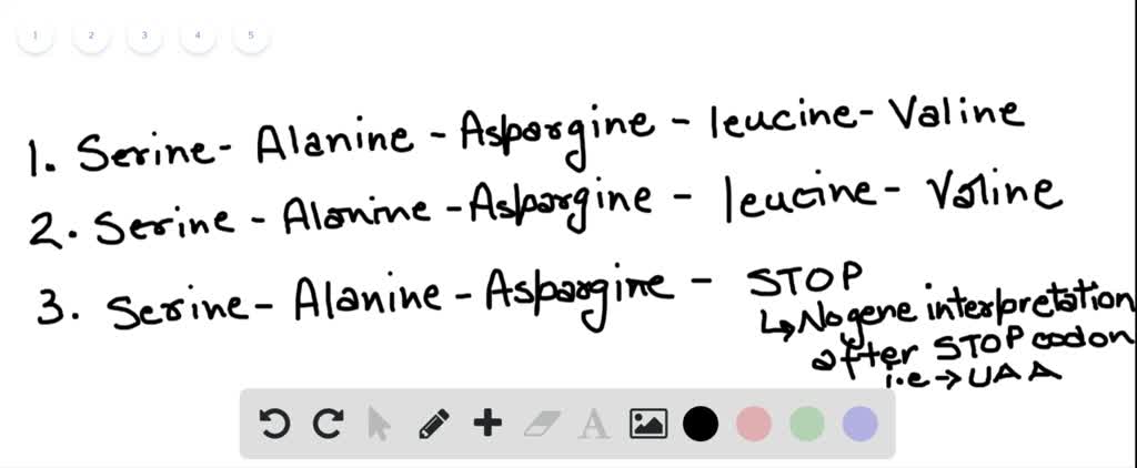 ⏩SOLVED: Codon on mRNA Amino Acid 𝐆 𝐂 𝐀 alanine … | Numerade