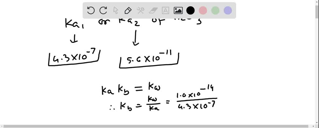We can calculate Kb for the carbonate ion if we know the Ka values of ...