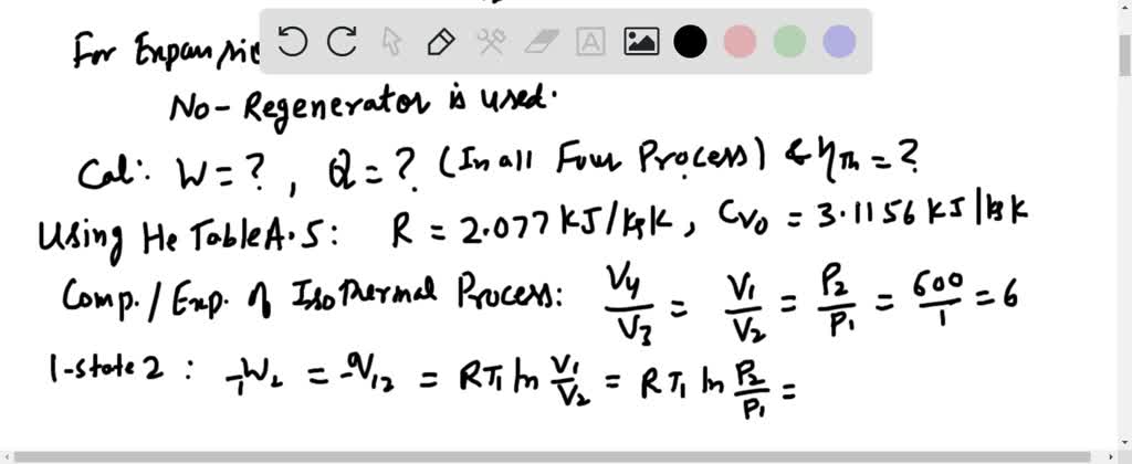 SOLVED:An air-standard Stirling cycle uses helium as the working fluid. The isothermal ...