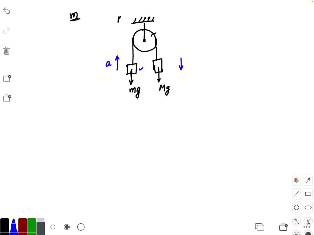 SOLVED:A particle of small mass m is connected to a very heavy body by a light, inextensible ...