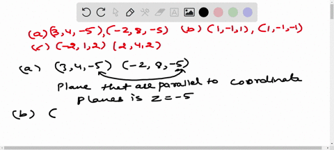 SOLVED:Determine an equation of a planeparallel to a coordinate plane ...