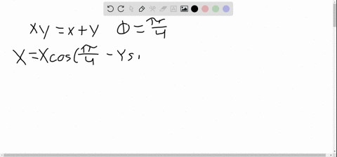SOLVED:Finding the Equation for a Rotated Conic Determine the equation ...