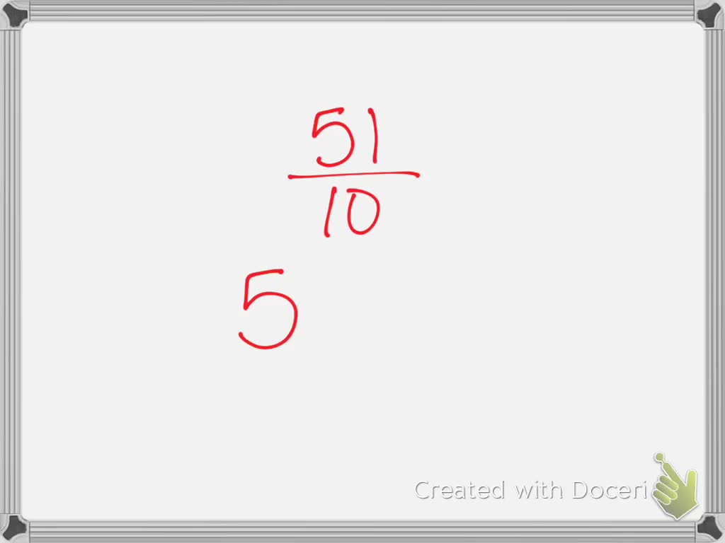 SOLVED Convert The Improper Fraction To A Mixed Number frac 51 10 SOLVED Convert The Improper Fraction To A Mixed Number frac 51 10