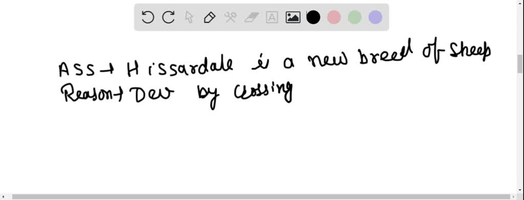 SOLVED:Assertion: Hissardale is a new breed of sheep. Reason: Developed ...