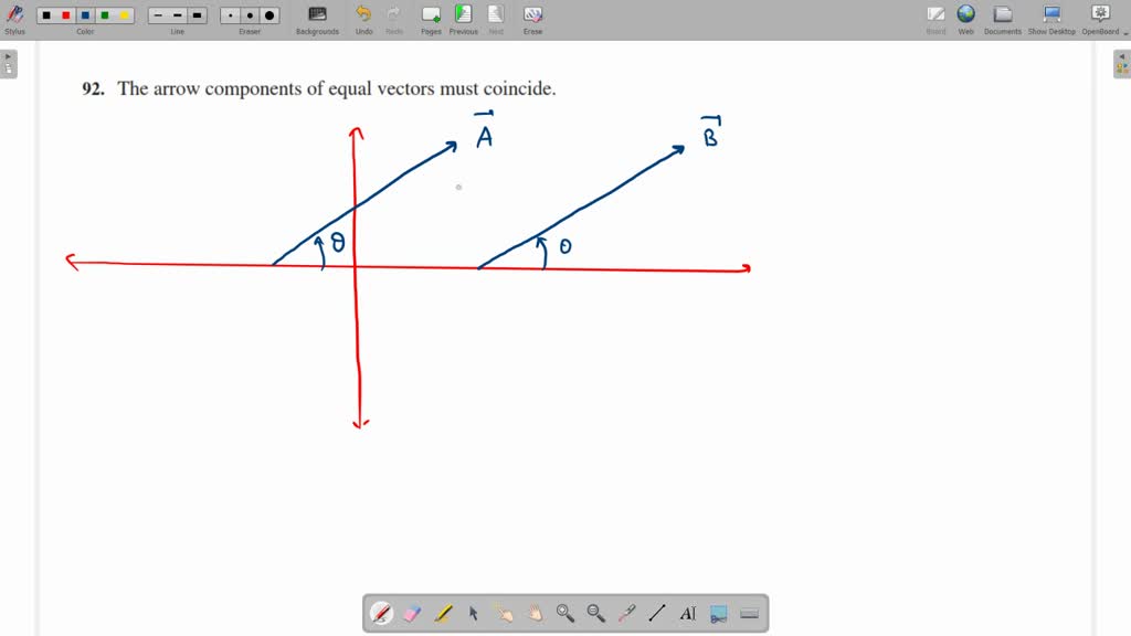 SOLVED:Determine whether each statment is true or false. The arrow ...