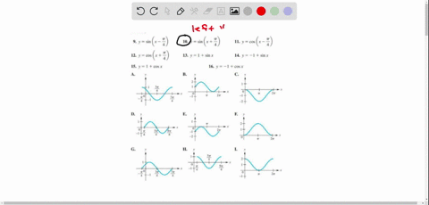 SOLVED:Match each function with its graph in choices A-I. (One choice ...