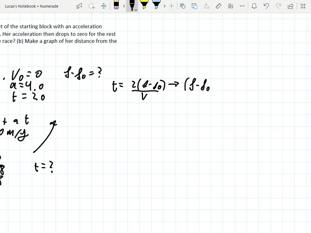 SOLVED:In these exercises assume that the object is moving with constant acceleration in the ...