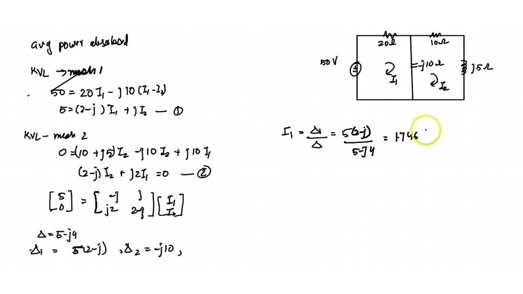 Given the circuit in Fig. 11.37 , find the average power absorbed by ...