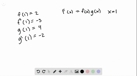 ⏩SOLVED:Assume that functions f and g are differentiable with f(1)=2… | Numerade