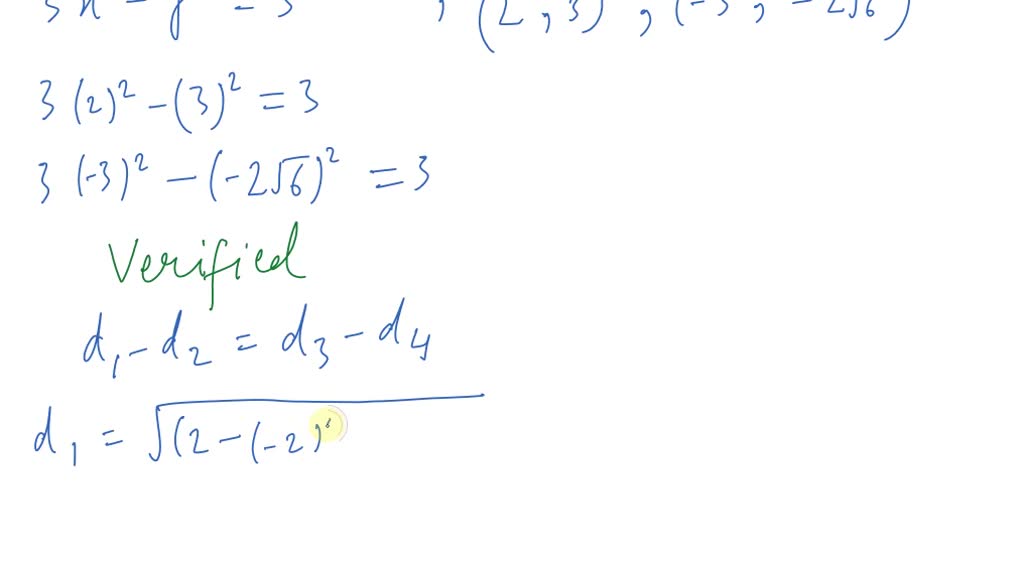 SOLVED:From the two foci definition of a hyperbola: For foci f1 and f2 ...
