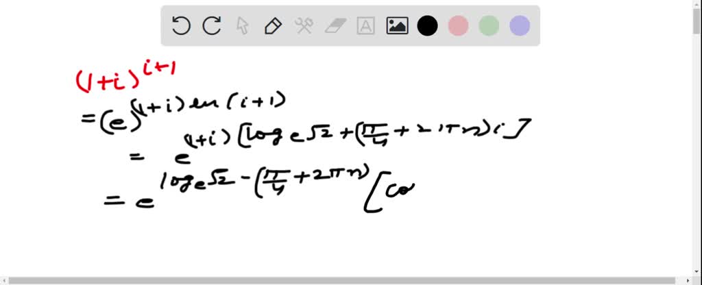 Determine all the values of (1+i)^i. | Numerade