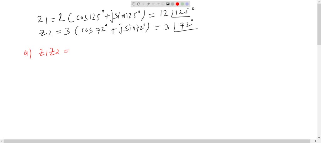 Given the complex numbers A1=5 / 30^∘ and A2=-3+j 4, (a) convert A1 to ...