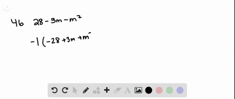 SOLVED:The following is a list of random factoring problems. Factor each expression. If an ...